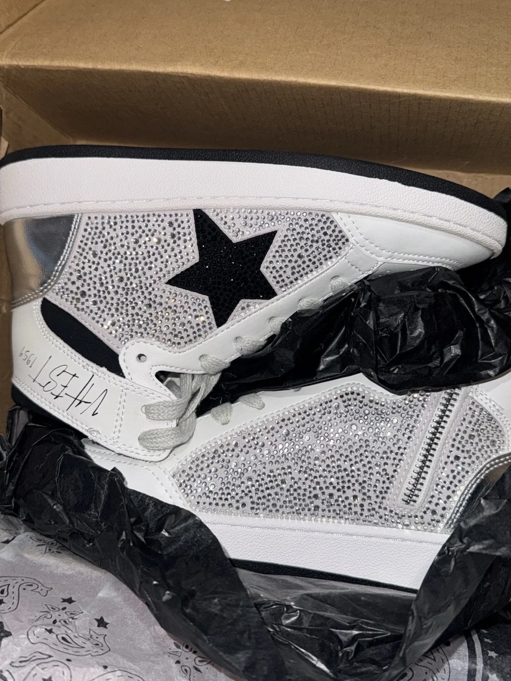 Vintage Havana | Shoes | Vintage Havana White Rhinestone Hightops With ...